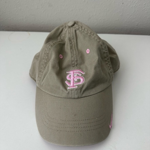 Nike | Accessories | Vintage Fsu Florida State Seminoles Tan And Pink ...